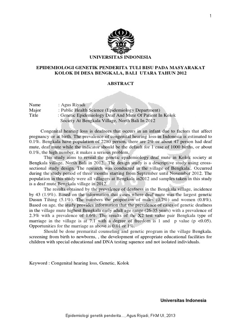 S Agus Riyadi | PDF | Hearing Loss | Audiology
