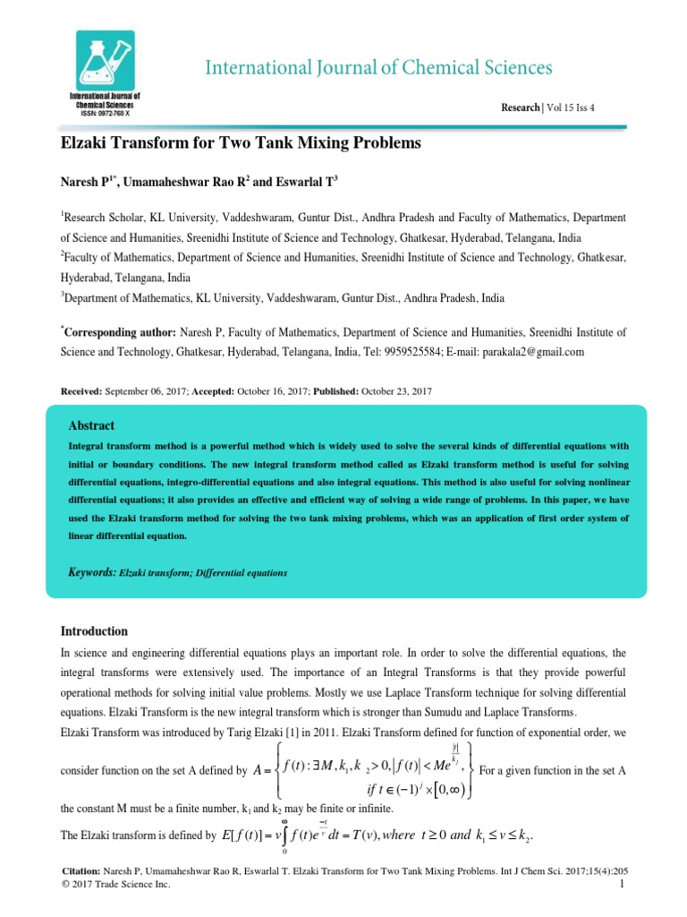 Tank Mixing Problems Differential Equations at Wanda Roxanne blog