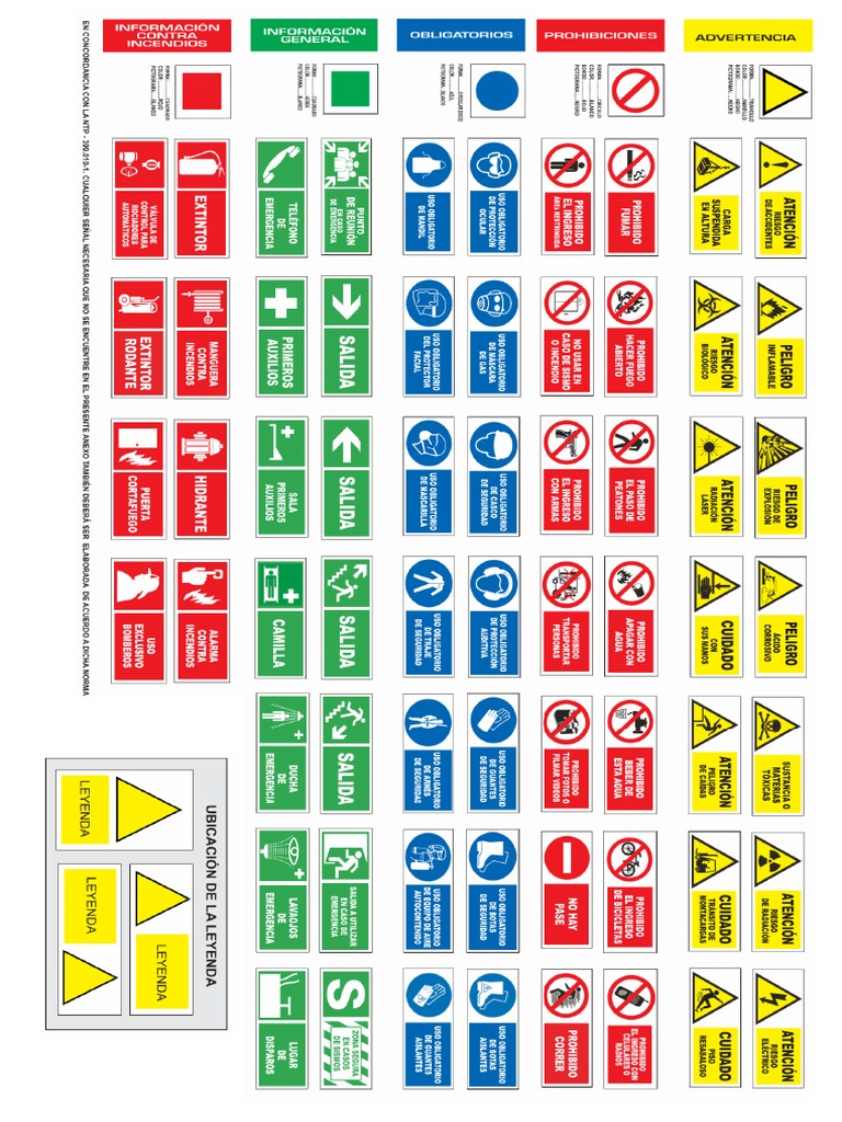 Señalizacion y Colores Osha Anexo 17 | PDF