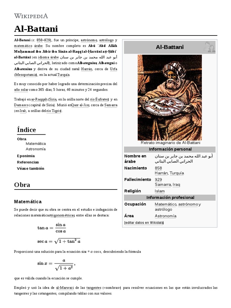 Al Battani | PDF | Astronomía | Science