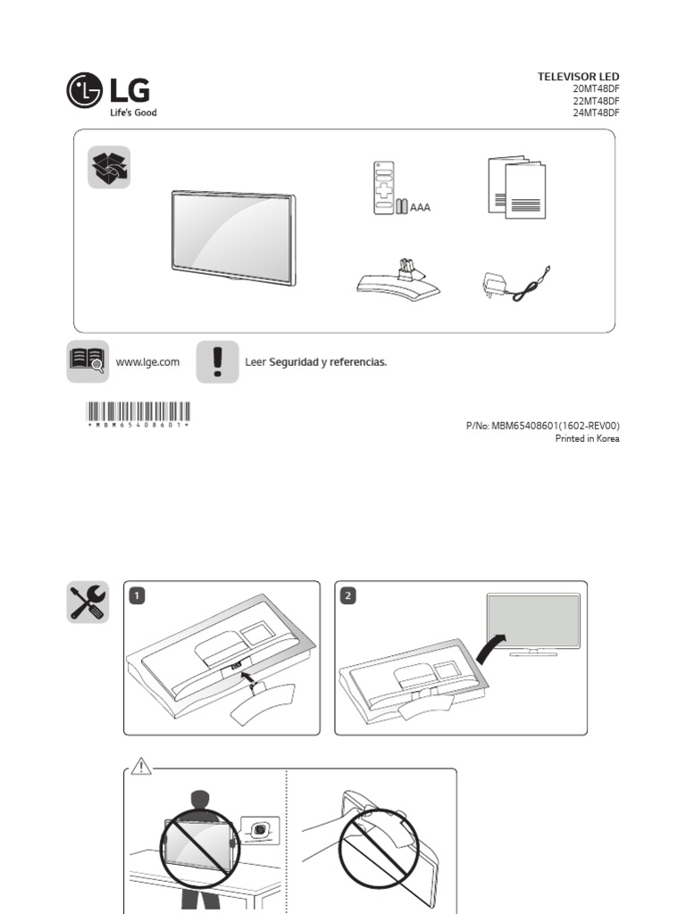 22 24MT48DF-PS | PDF | Hdmi | Enchufes y tomas de corriente alterna