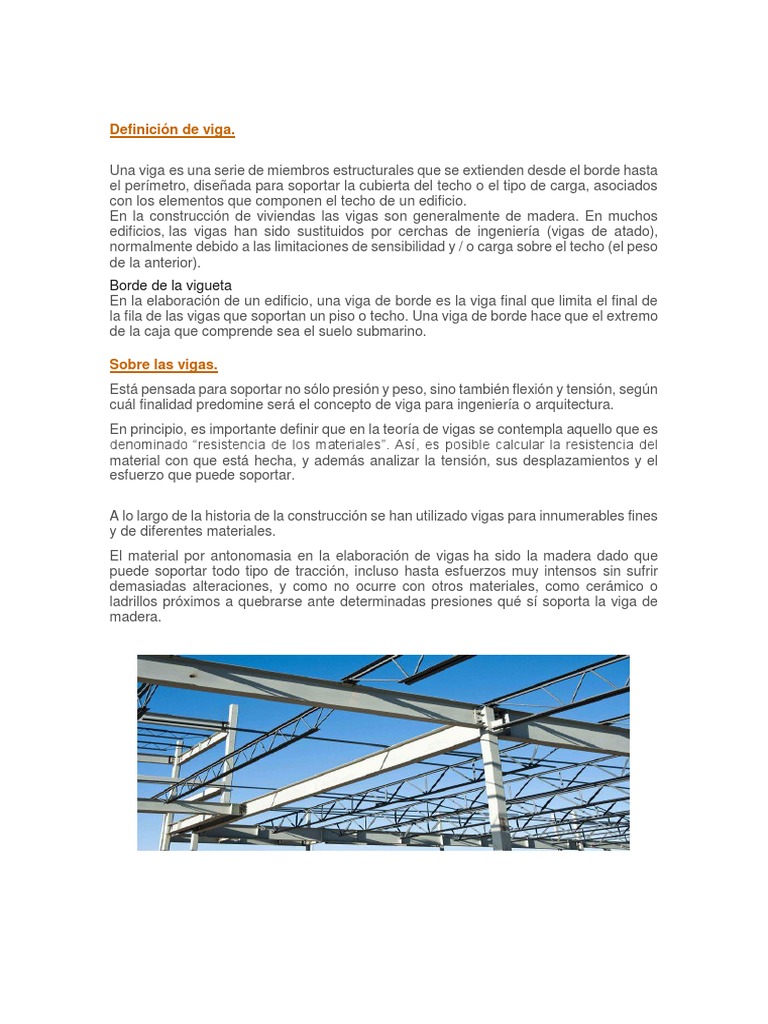 Definición de Viga | PDF | Pandeo | Doblar