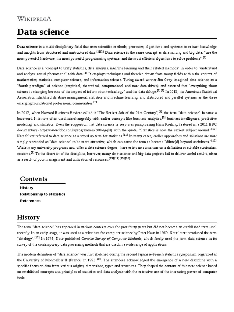 Data Science Intro | PDF | Data Science | Information Science