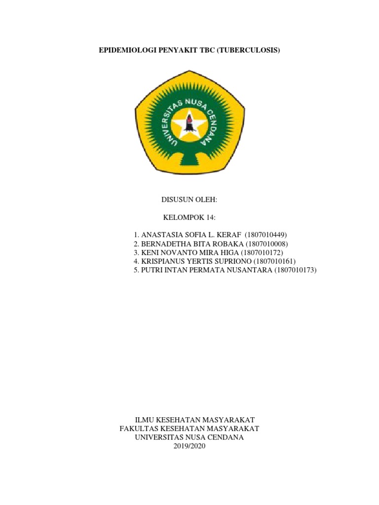 EPIDEMIOLOGI PENYAKIT TBC Fix | PDF