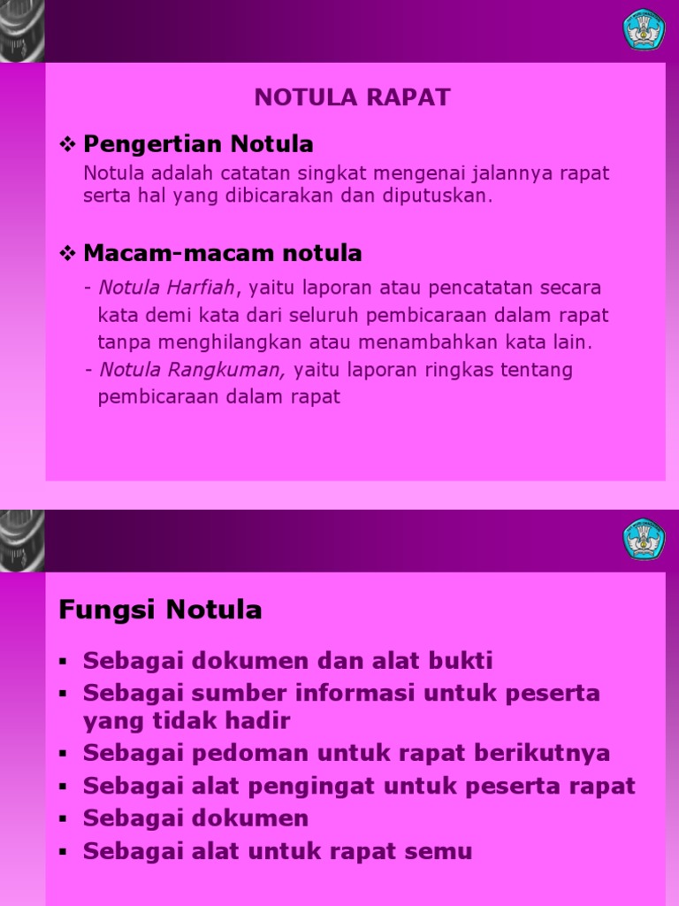 Notula Rapat | PDF | Karier & Perkembangan