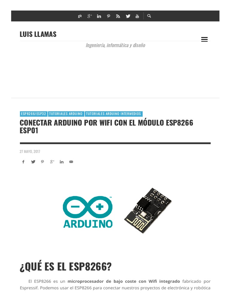 Conectar Arduino Por Wifi Con El Módulo Esp8266 Es Pdf Pdf Arduino 0206
