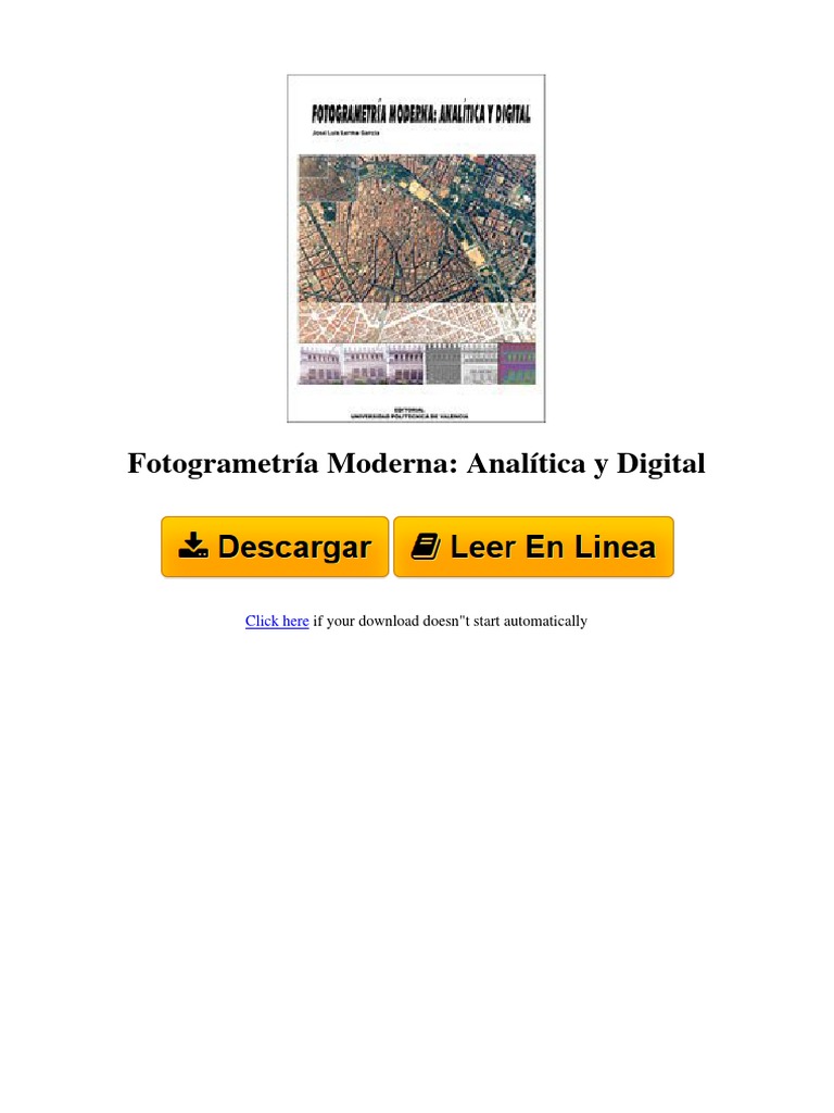 Fotogrametría moderna analítica digital | PDF