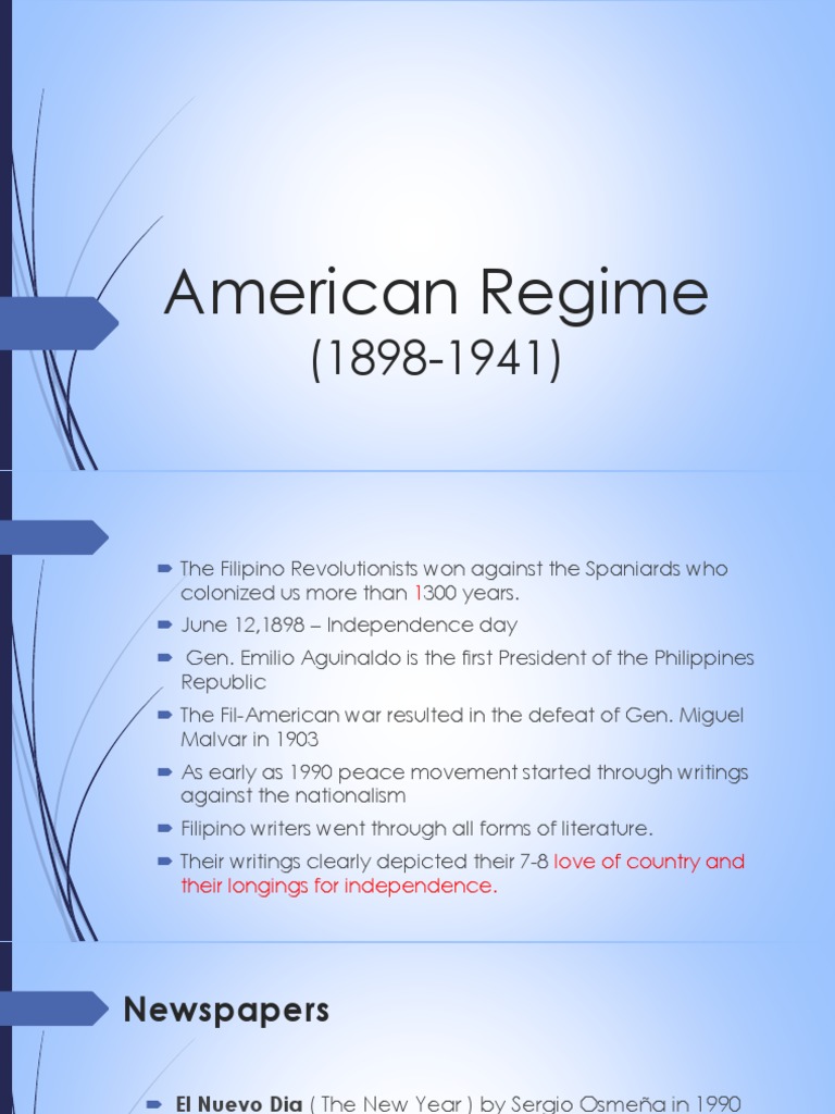 American Regime | PDF | Philippines | Poetry