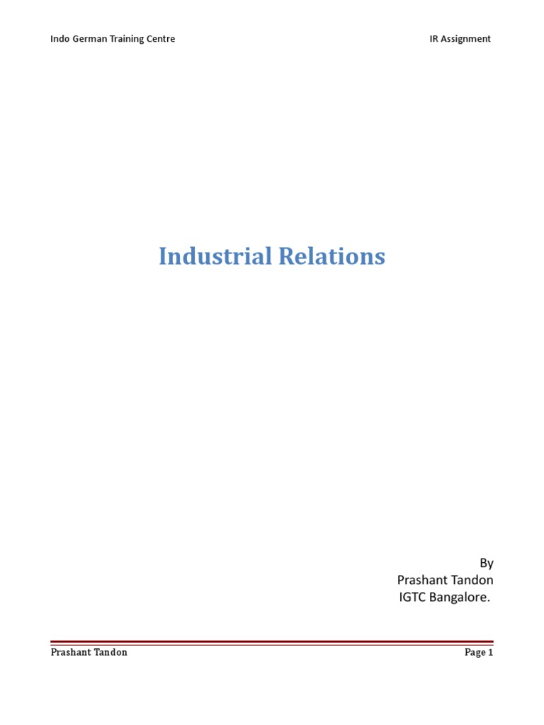 IR Trends and Comparisons | PDF | Trade Union | World Trade Organization