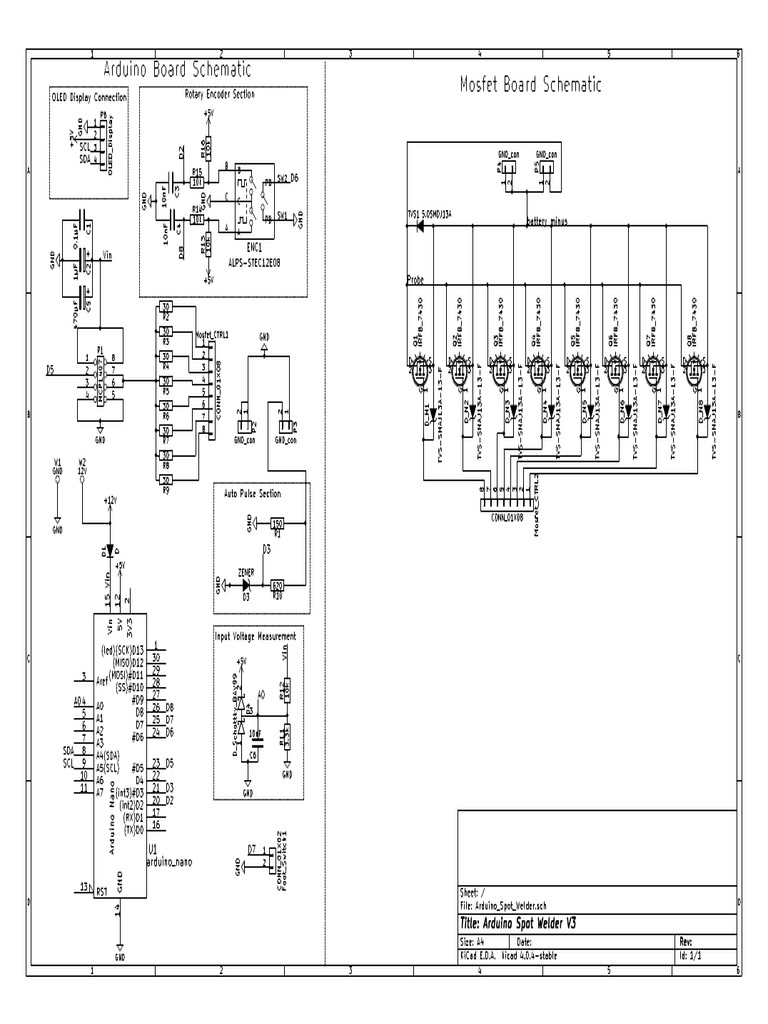 Spot Welder V3 Schematic PDF | PDF