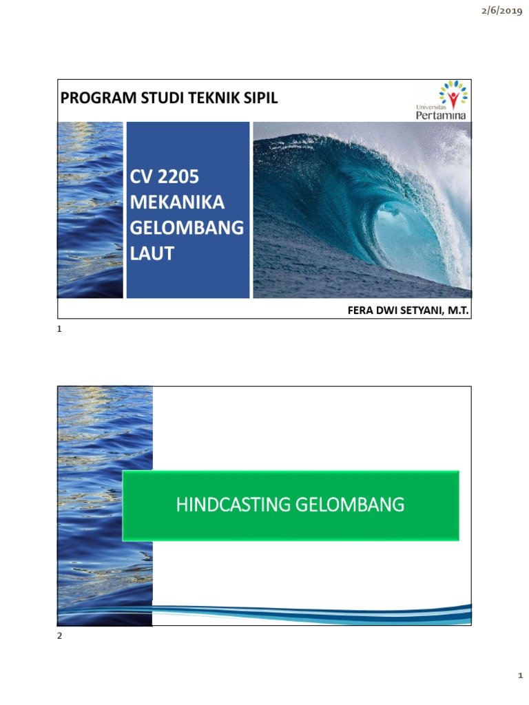 Hindcasting Gelombang Laut | PDF