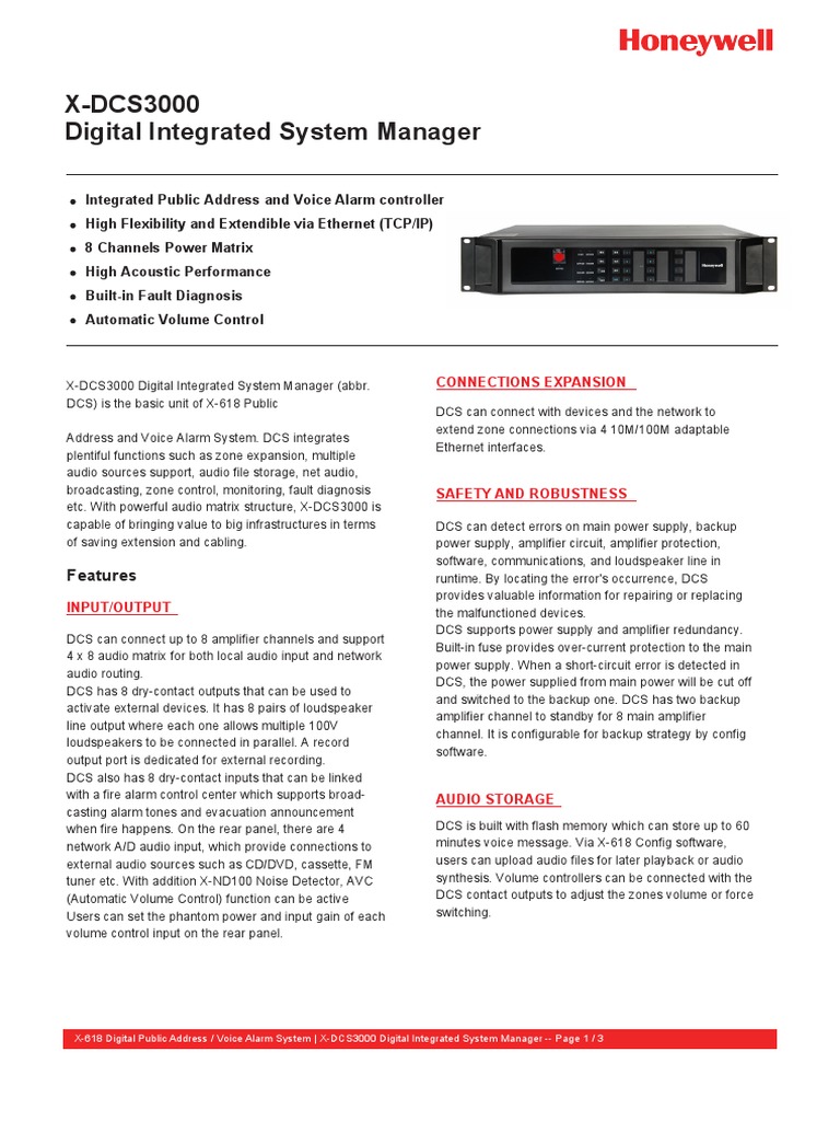 Di Audio Datasheet X Dcs3000 | PDF | Amplifier | Power Supply