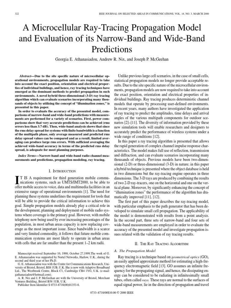 A Microcellular Ray-Tracing Propagation | PDF | Diffraction | Antenna (Radio)