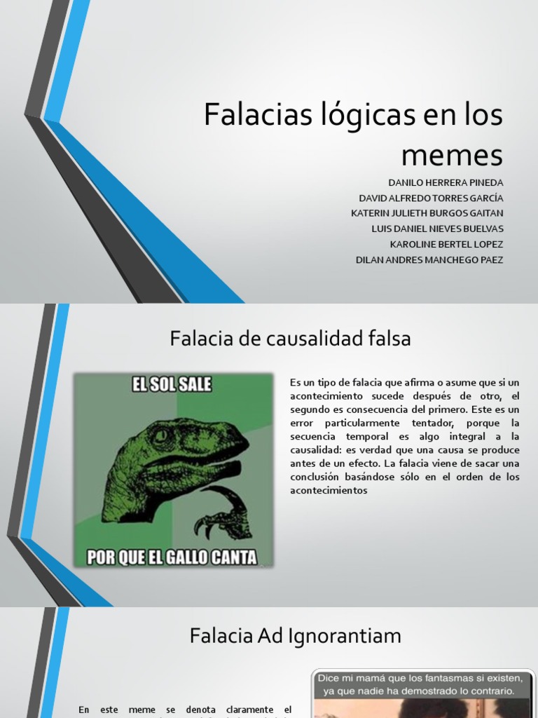 Falacias Lógicas en Los Memes | PDF | Falacia | Teorías filosóficas