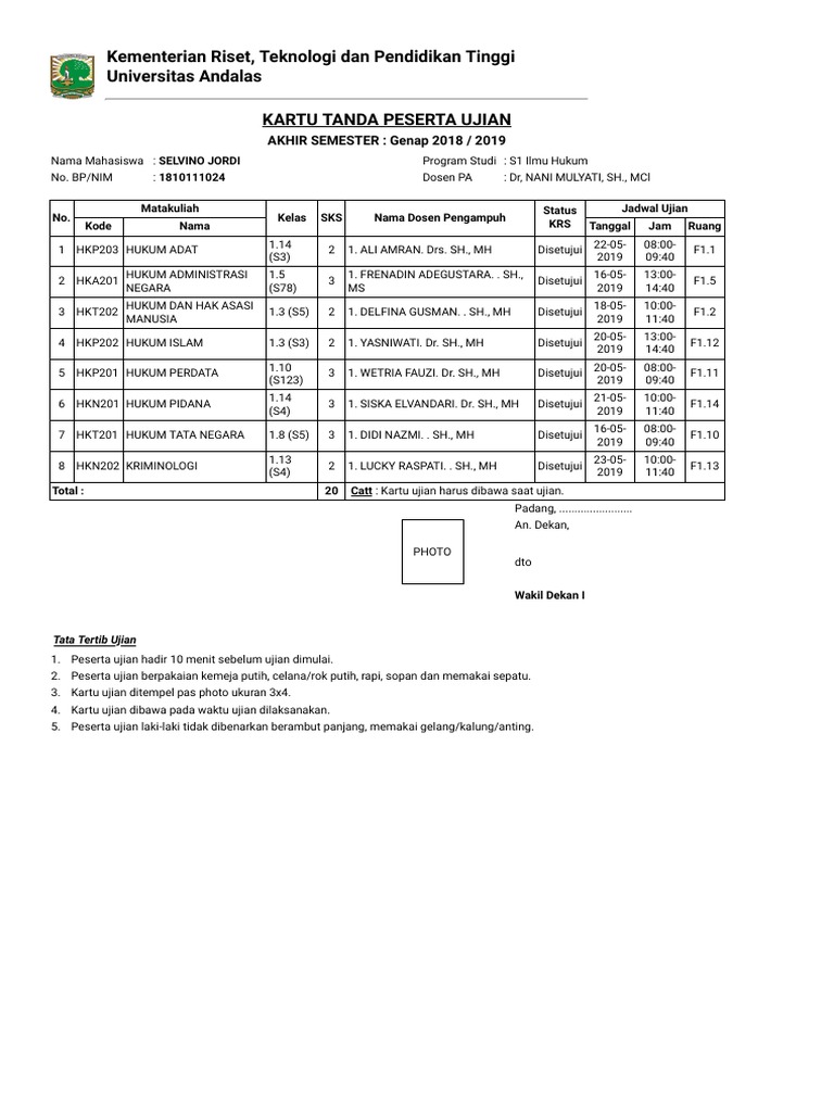 Contoh Krs Unand | PDF