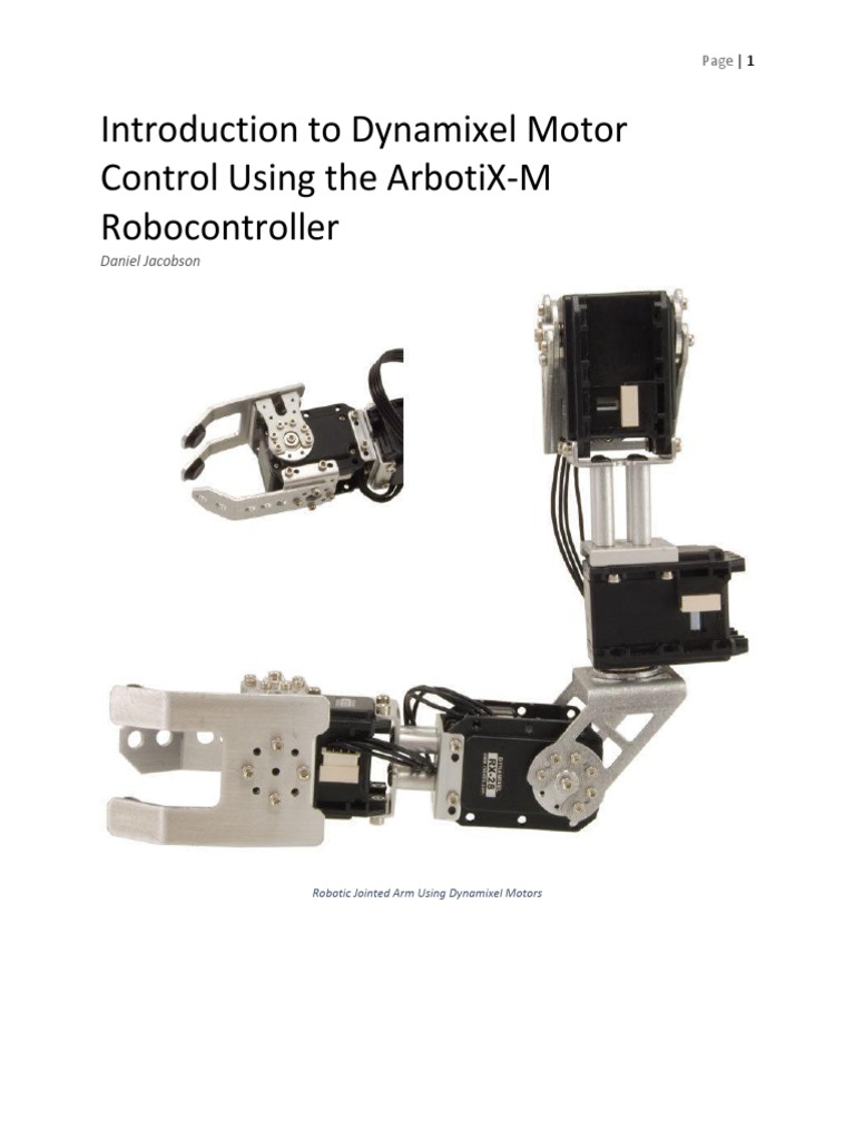 Introduction To Dynamixel Motor Control Using The Arbotix-M ...