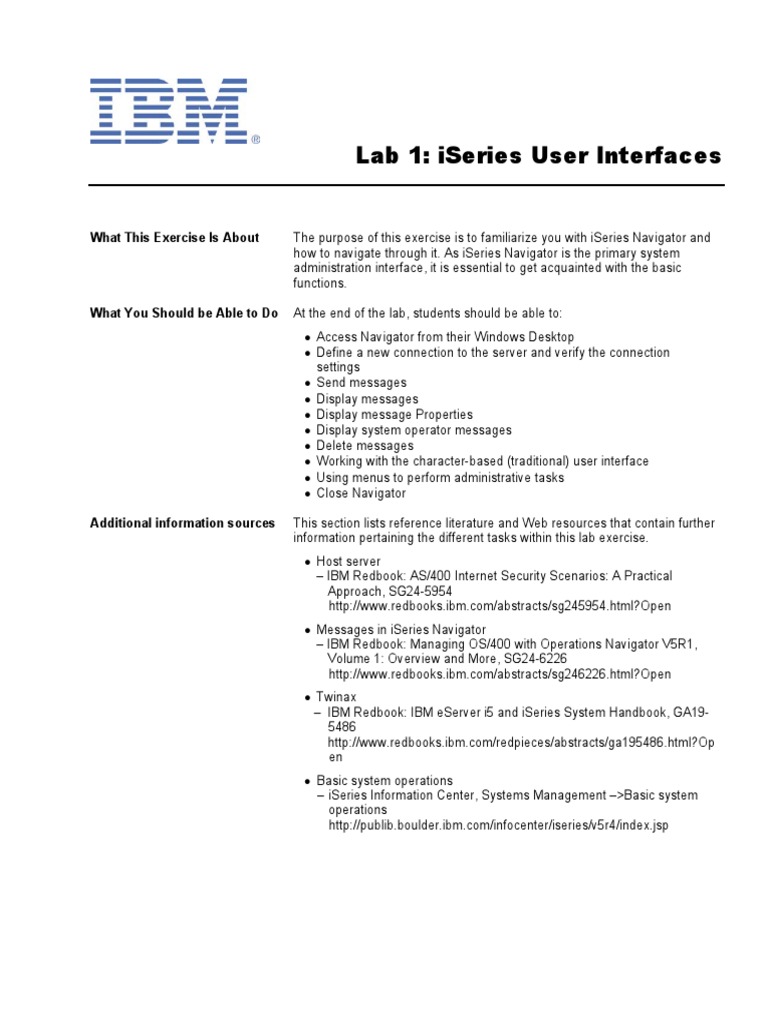 ISeries User Interface | PDF | Ibm System I | Menu (Computing)