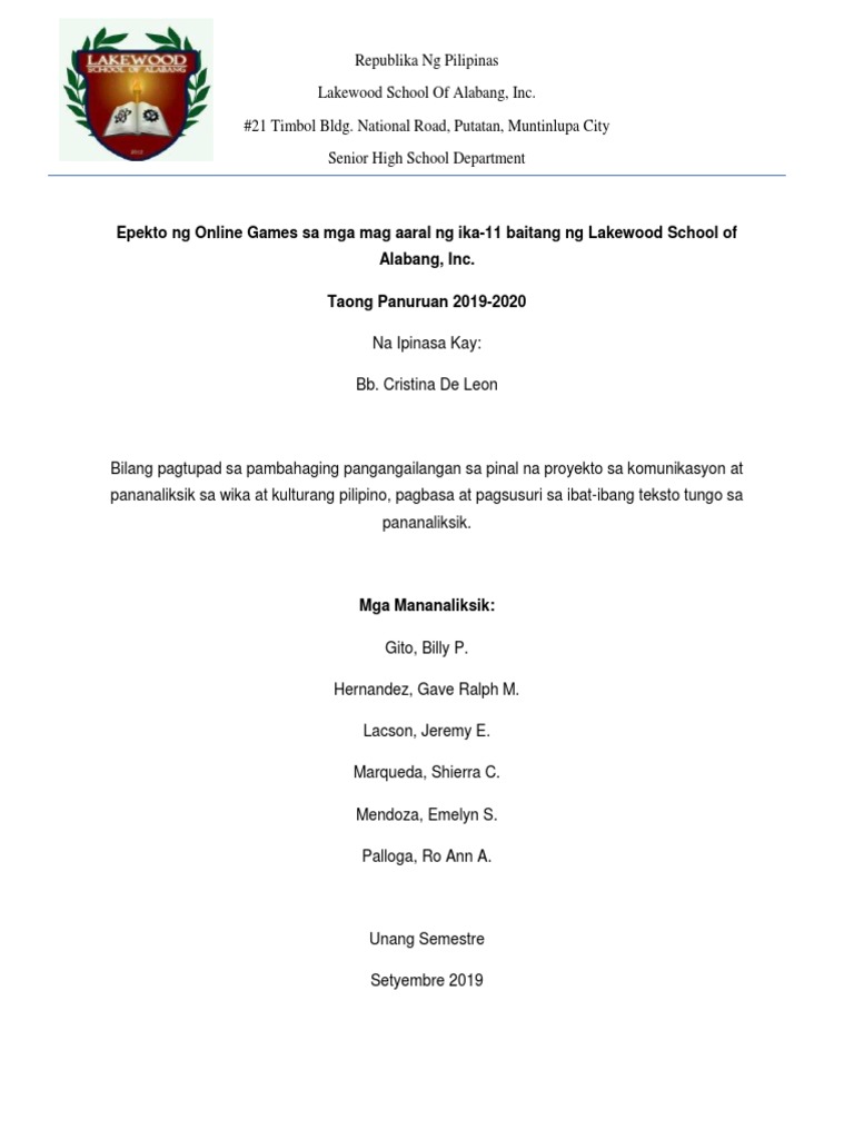 Thesis Online Games | PDF