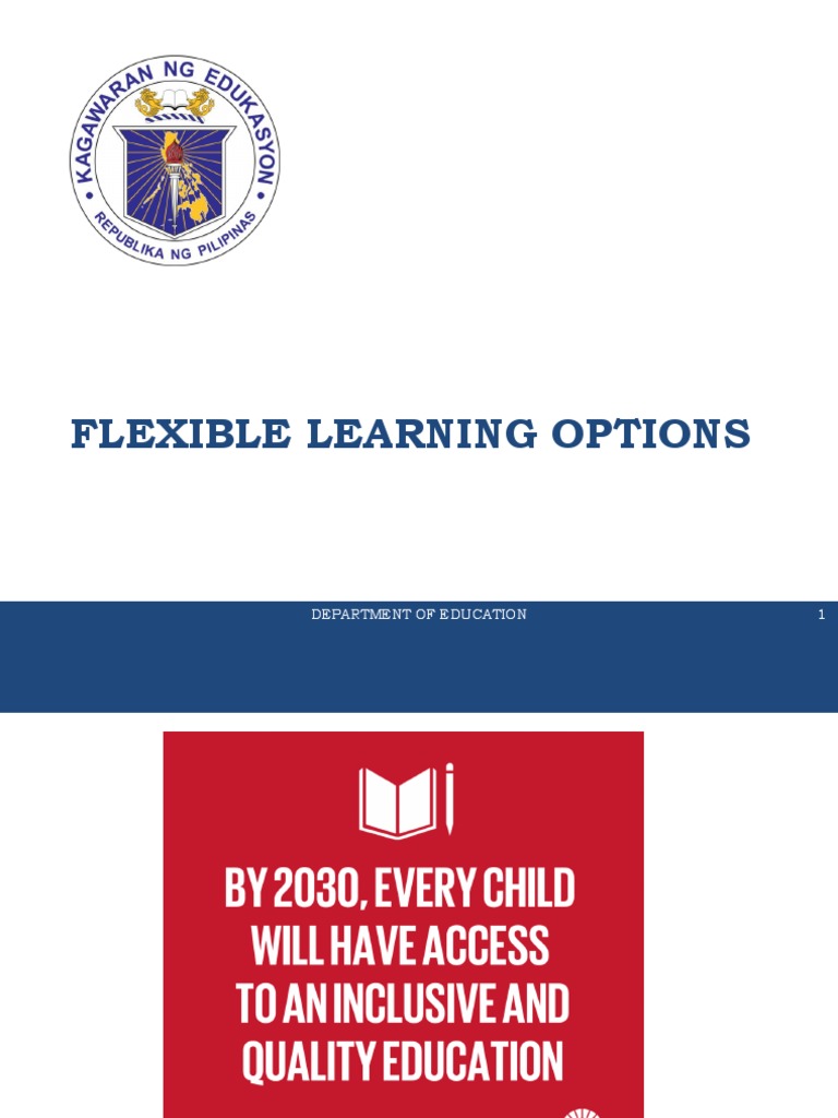 DepEd Flexible Learning Options Overview | PDF | Homeschooling | Curriculum