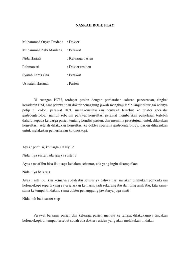 Roleplay Tele Medicine Fix | PDF