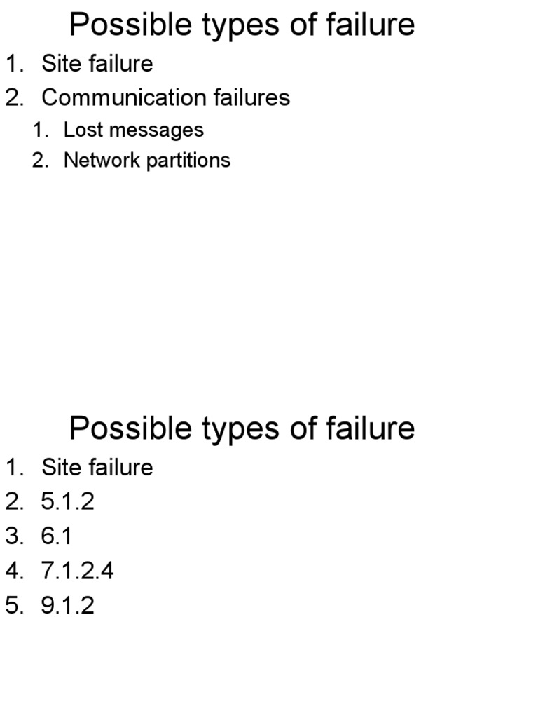 Possible Types of Failure | PDF | Computer Data Storage | Database ...