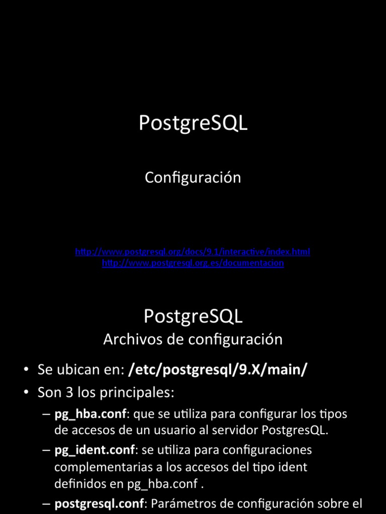 Postgres Configure | PDF | Postgre Sql | Contraseña