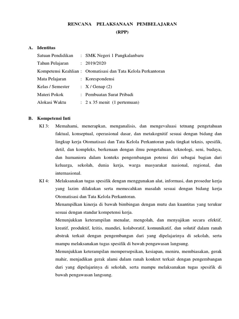 RPP-Septi Wuri Handayani-2 - Peer Teaching | PDF