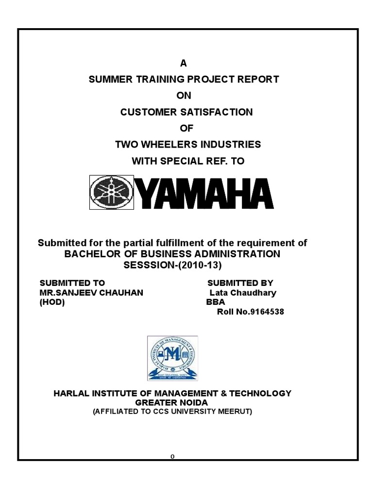 Yamaha-Marketing-ConsumerBehaviour-Final With Graphs11 | PDF | Customer ...