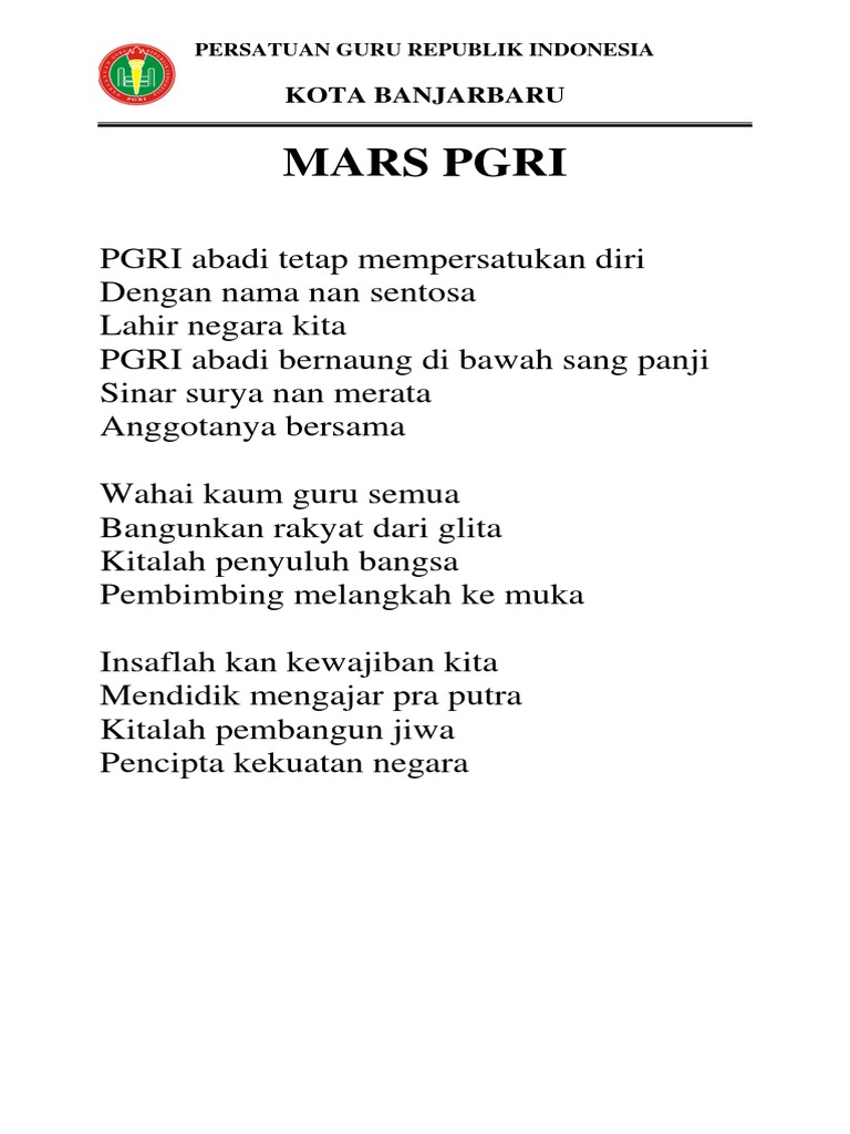 MARS PGRI KOTA BANJARBARU | PDF
