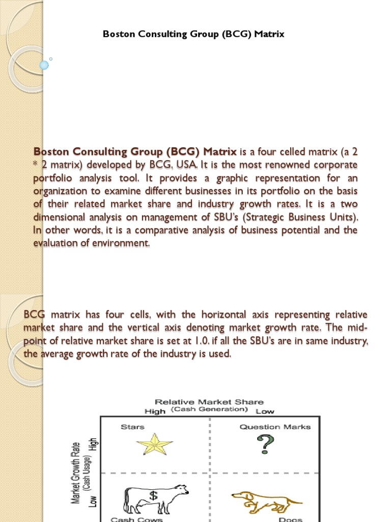 Boston Consulting Group BCG Matrix | PDF | Microeconomics | Economies