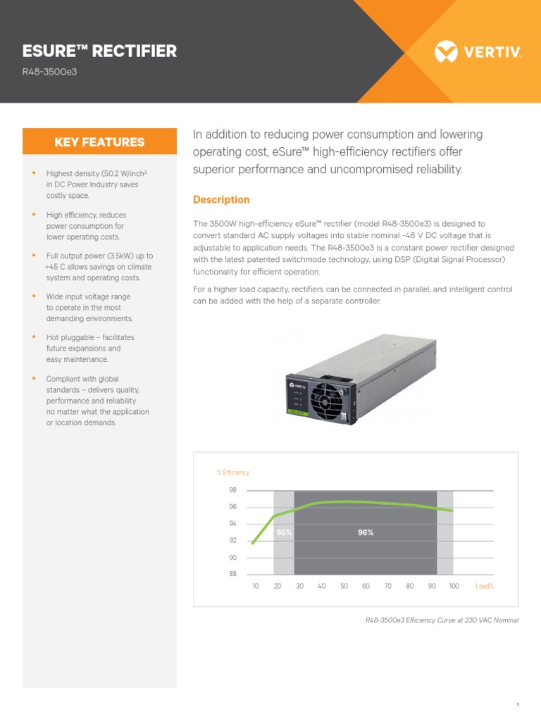 Esure™ Rectifier: Key Features | PDF | Rectifier | Alternating Current Esure™ Rectifier: Key Features | PDF | Rectifier | Alternating Current