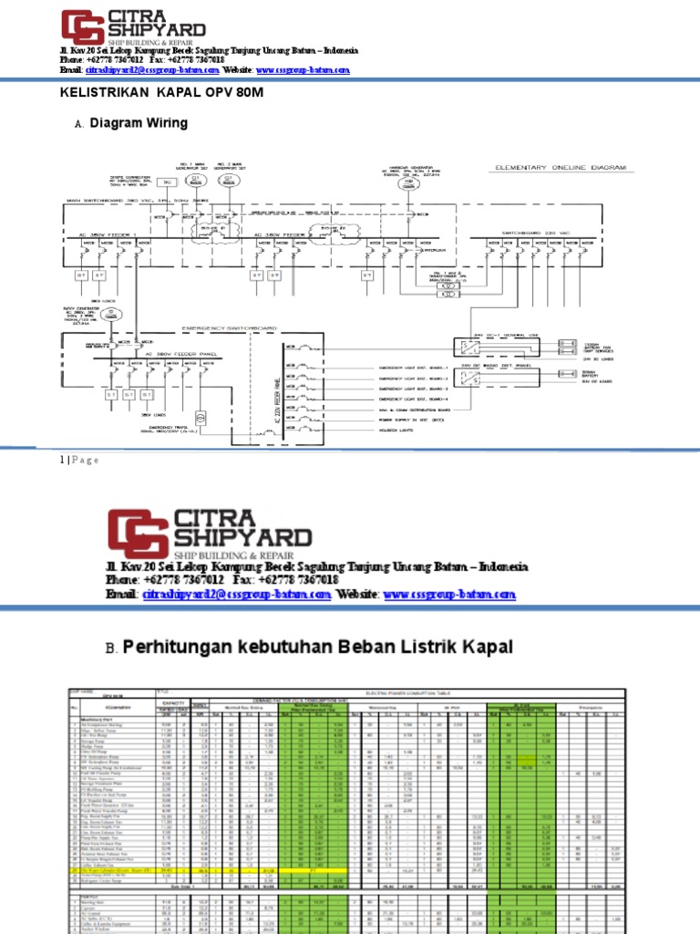Wiring Diagram for OPV 80M Vessel | PDF | Manufactured Goods | Machines