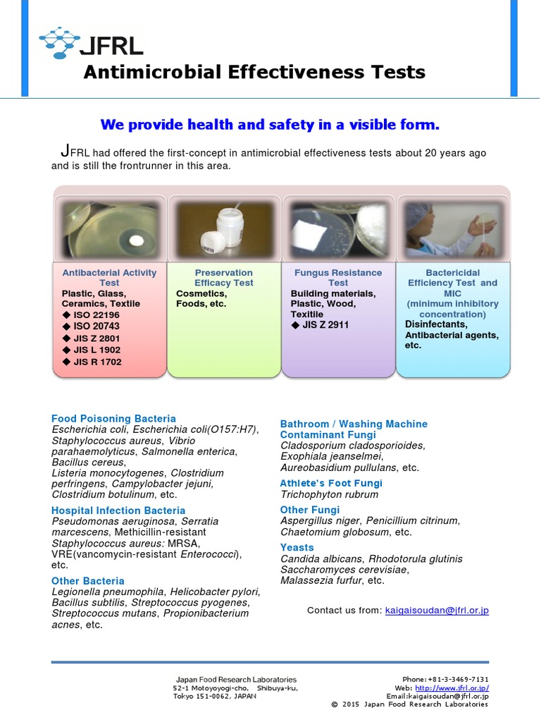 Antimicrobial Effectiveness Tests: We Provide Health and Safety in A ...