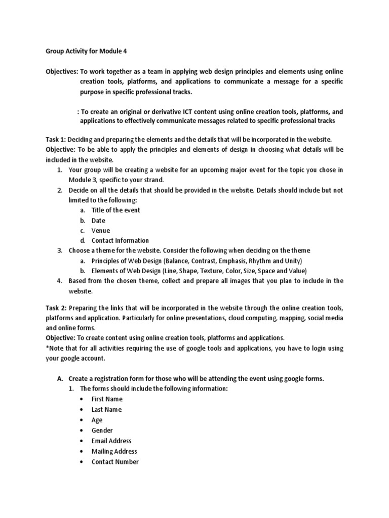 Activity 4.2 Developing A Website | PDF | Web Design | Websites