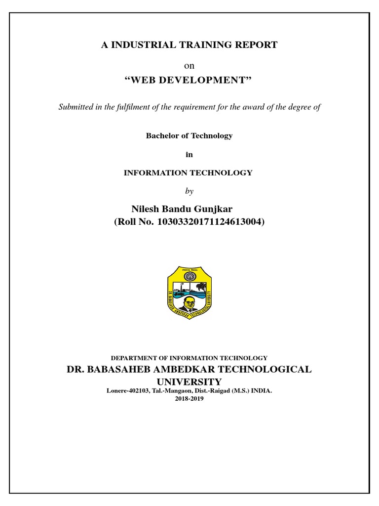 Web Development Report | PDF | Html Element | Html