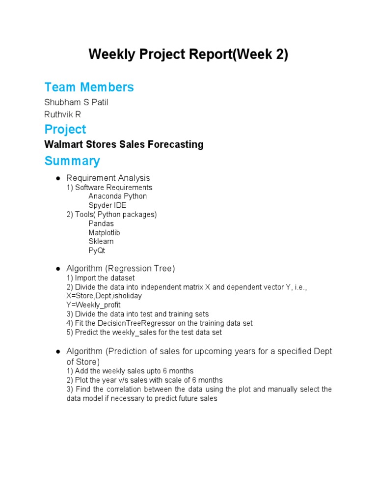 Weekly Project Report (Week 2) | PDF