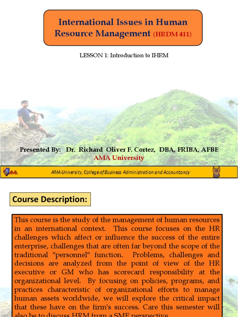 Lesson 1 - Introduction To IHRM | PDF | Human Resource Management ...