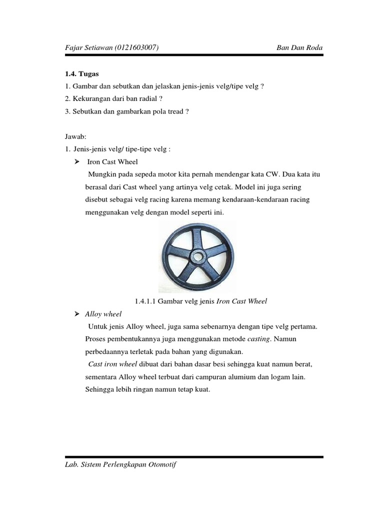 Modul Ban dan Roda Otomotif | PDF | Sains & Matematika