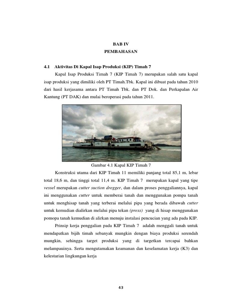 Proses Kerja Kapal Isap Timah 7 | PDF