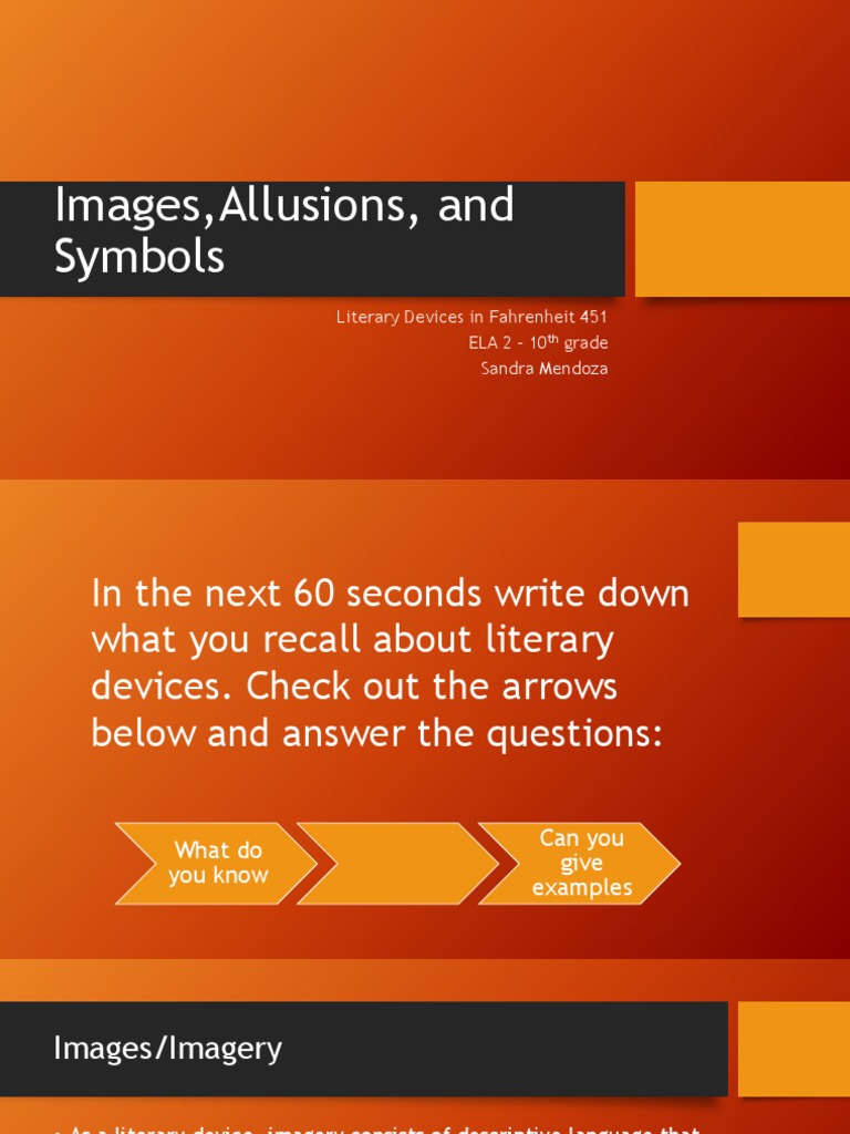 304 - 451 Images Allusions and Symbols - Guided Notes | PDF | Senses ...
