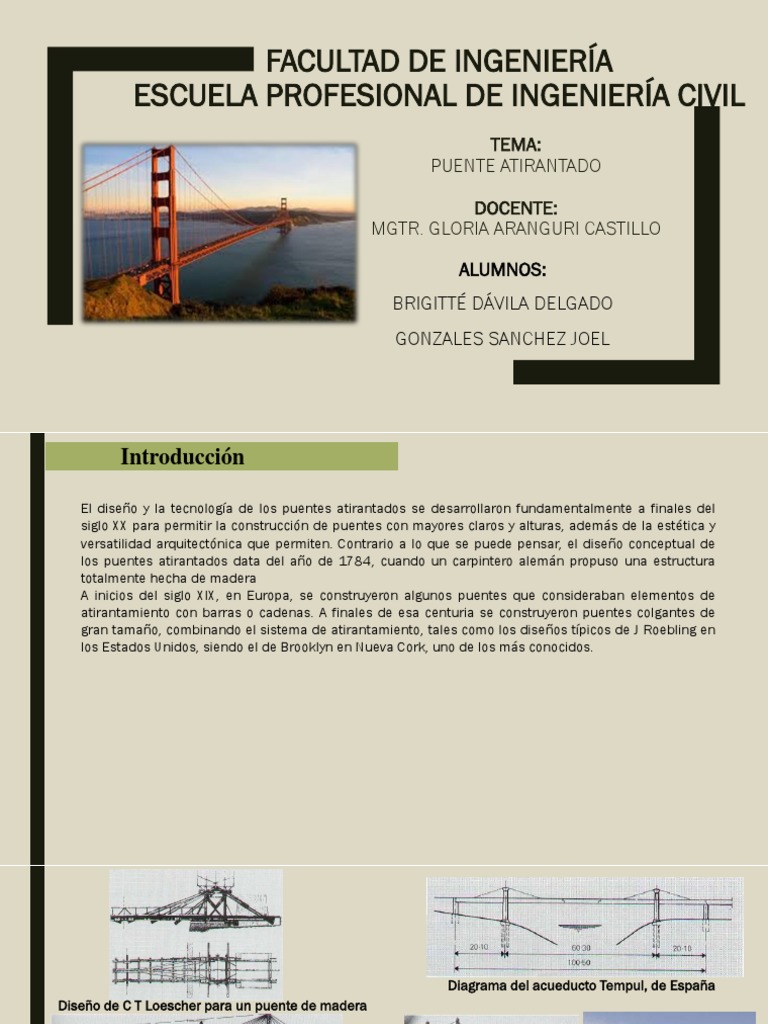 Puente Atirantado Davila y Gonzales | PDF | Diseño | Puente