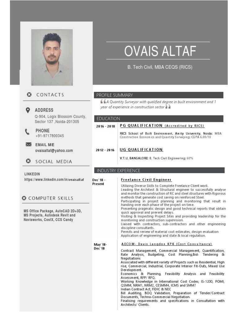 CV Format | PDF | Specification (Technical Standard) | Architect
