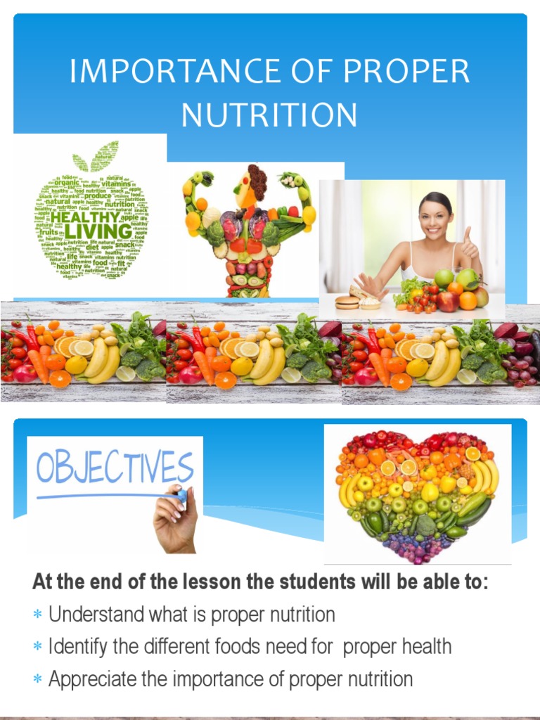 Importance of Proper Nutrition for Health | PDF | Nutrition | Diet ...