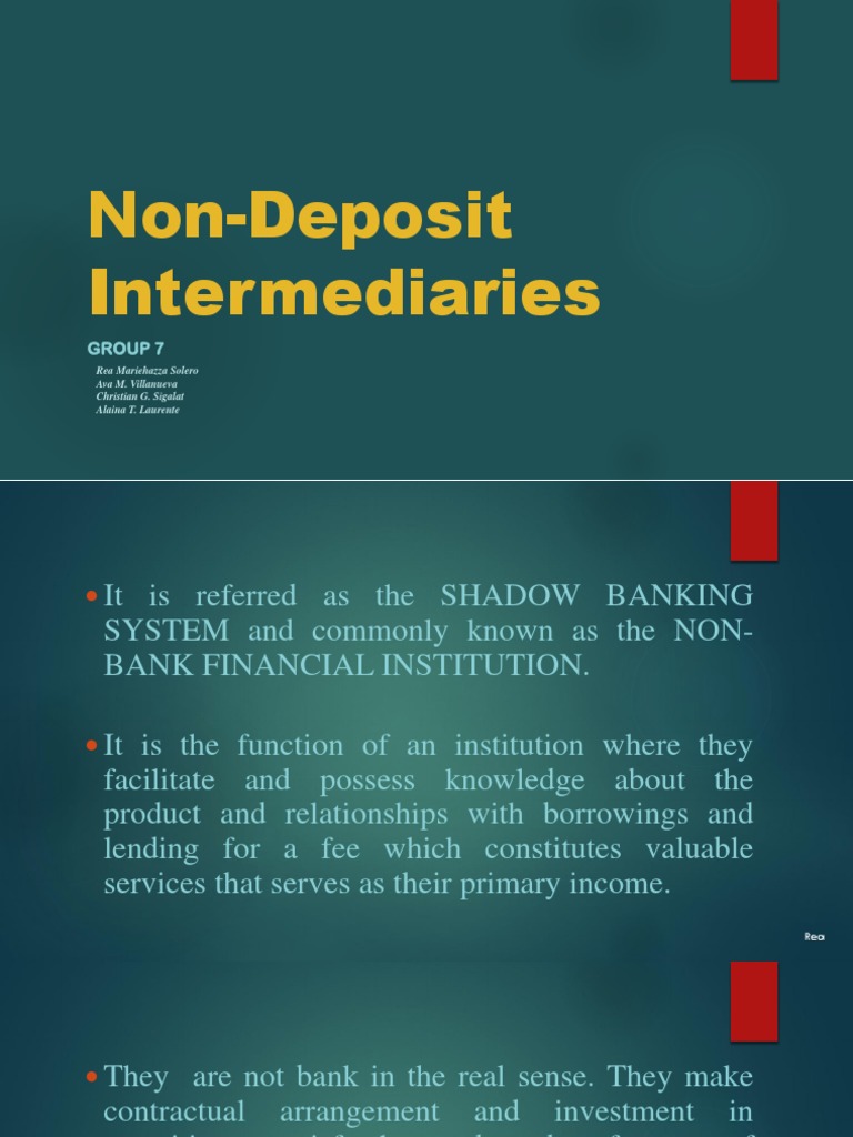 Non Deposit Intermediaries | PDF | Investment Fund | Hedge Fund