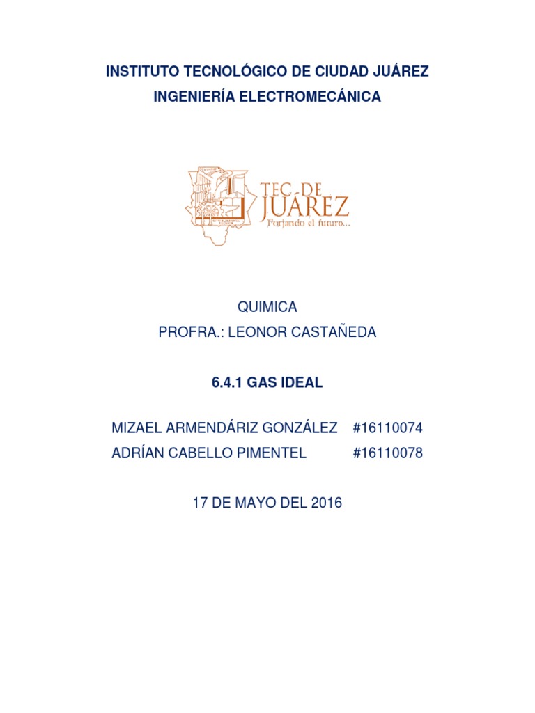 Características y Leyes del Gas Ideal | PDF | Gases | Presión