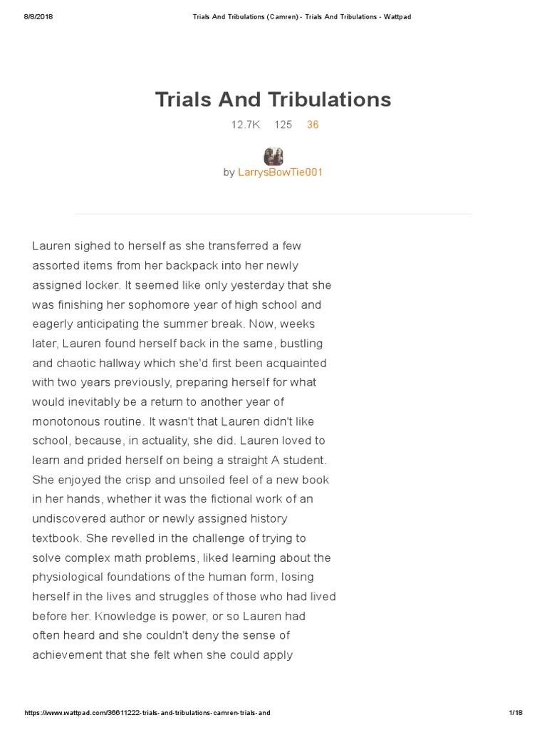 Trial and Tribulation | PDF | Poetry | General Fiction