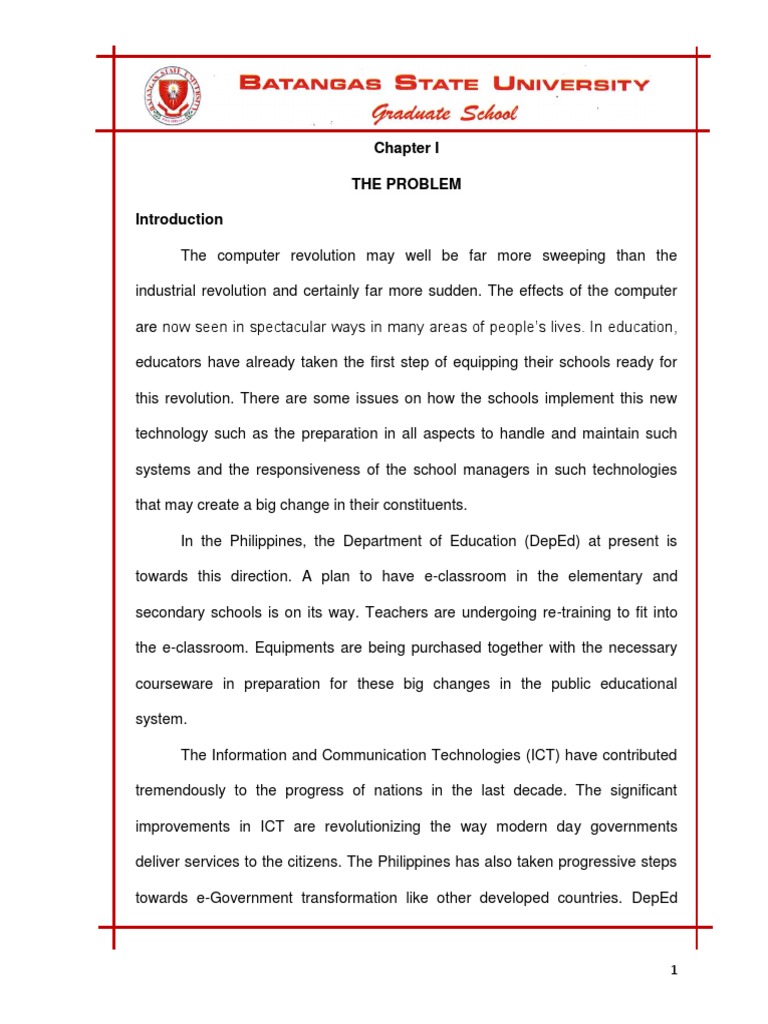 Ict Thesis 2016 REVISED | PDF | Educational Technology | Curriculum