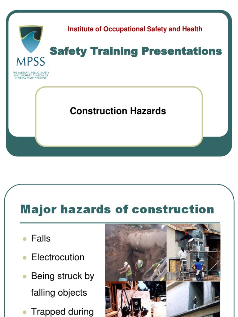 Safety Training Presentations: Construction Hazards | PDF | Electricity ...