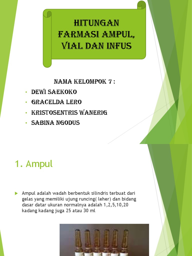 Hitungan Ampul, Vial, Dan Infus | PDF