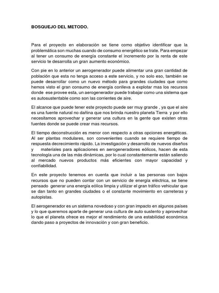 Ejemplo de Bosquejo Del Metodo | PDF